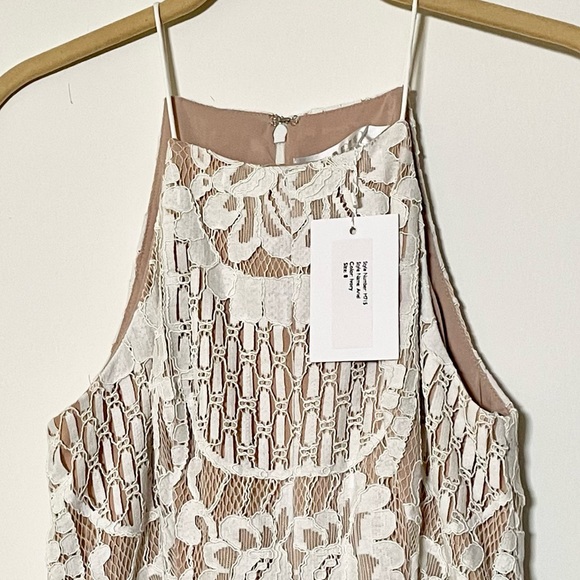 Jarlo London | Dresses | Jarlo Ariel High Neck White Ivory Lace Dress ...